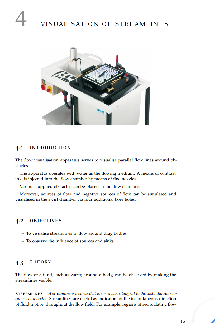 4 VISUALISATION OF STREAMLINES 4.1 INTRODUCTION The | Chegg.com