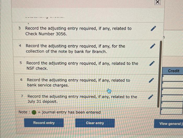 Solved a. On July 31, the company's Cash account has a | Chegg.com