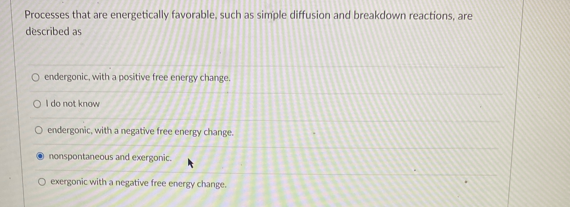 Solved Processes that are energetically favorable, such as | Chegg.com