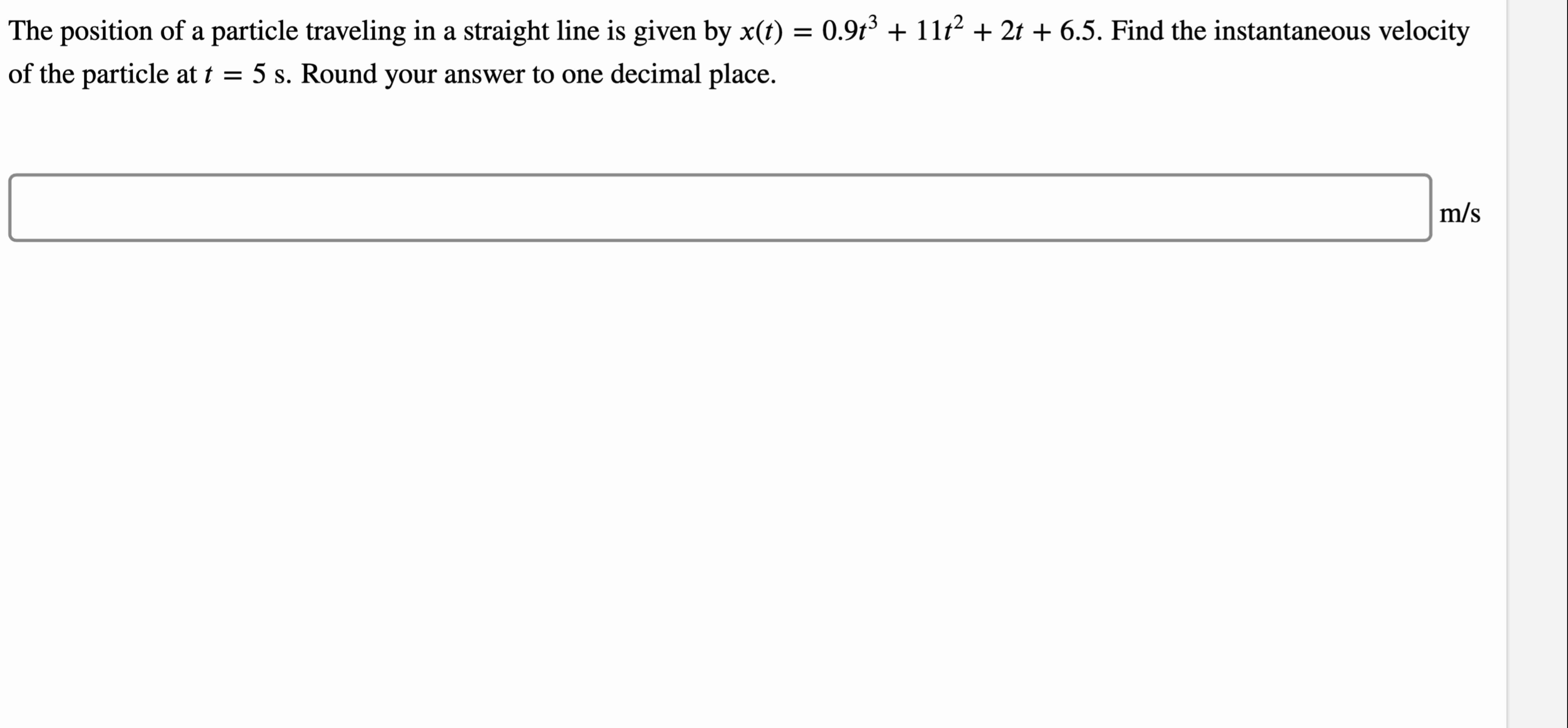 Solved The position of ﻿a particle traveling in ﻿a straight | Chegg.com