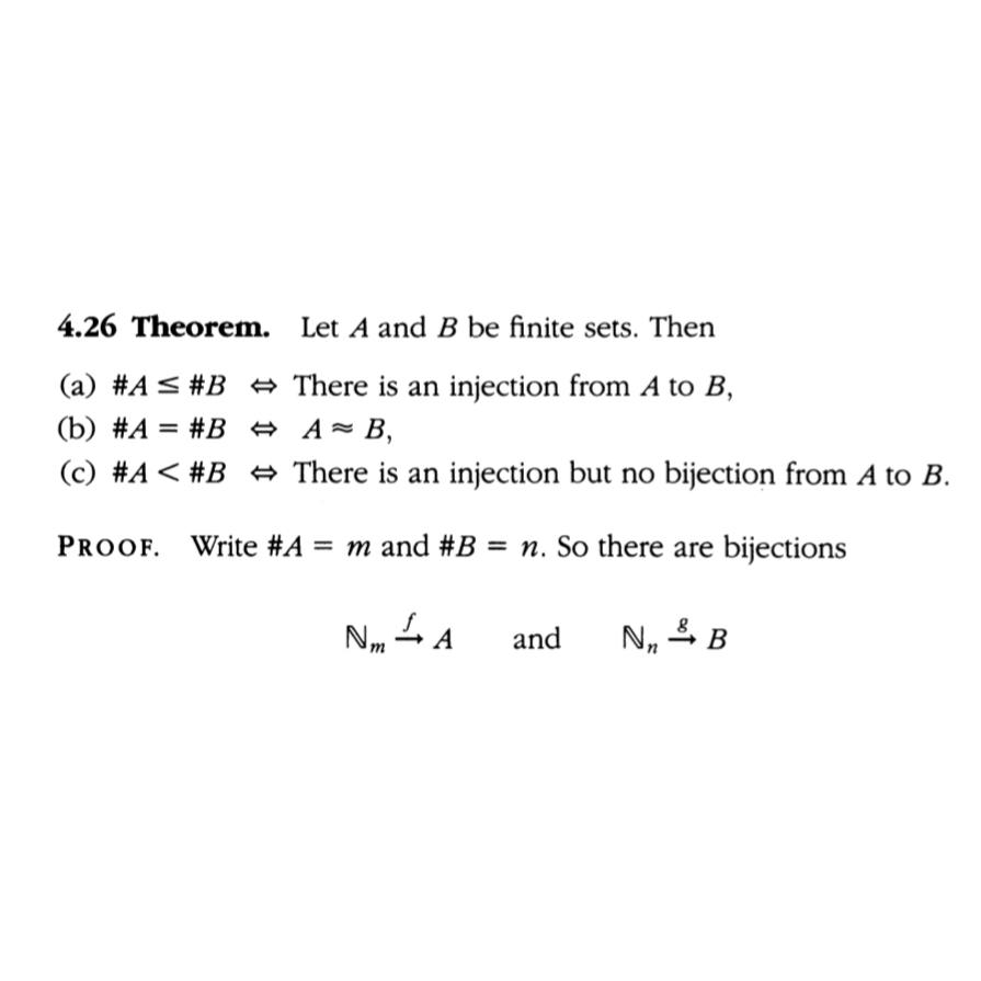 4.26 ﻿Theorem. Let A and B ﻿be finite sets. Then(a) | Chegg.com