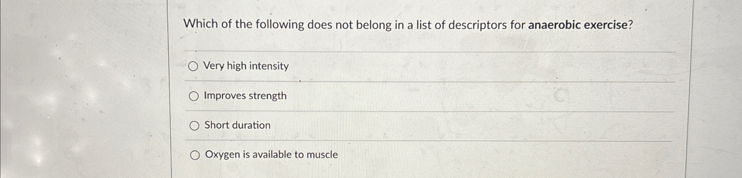 Solved Which of the following does not belong in a list of | Chegg.com