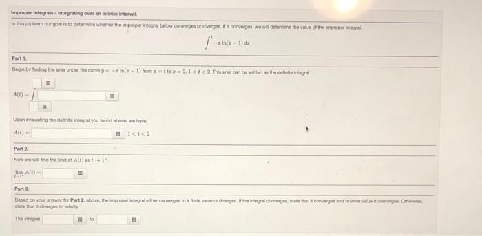 Solved Improper Integral - Integrating over an infinite | Chegg.com