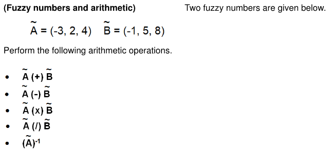 Solved Fuzzy Numbers And Arithmetic Two Fuzzy Numbers Are