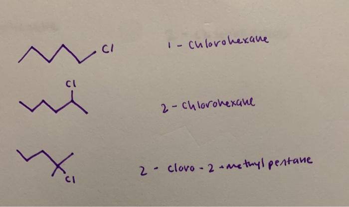Solved La 1-Chlorohexane CU 2-chlorohexane to 2 - clovo-2 - | Chegg.com