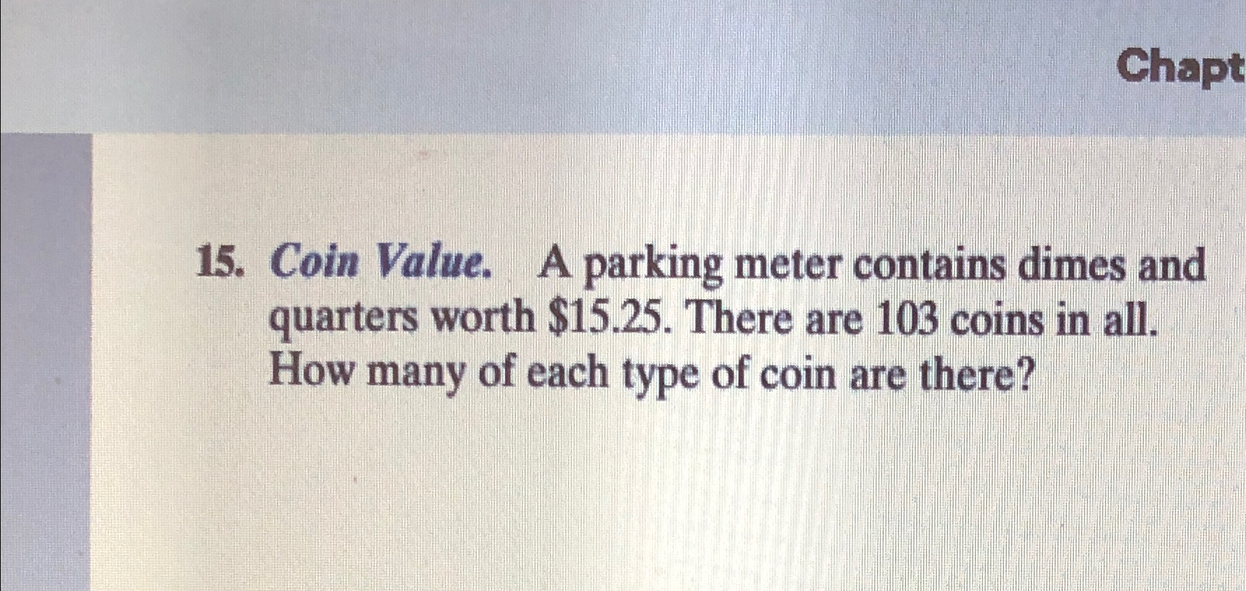 Solved Coin Value. A parking meter contains dimes and | Chegg.com