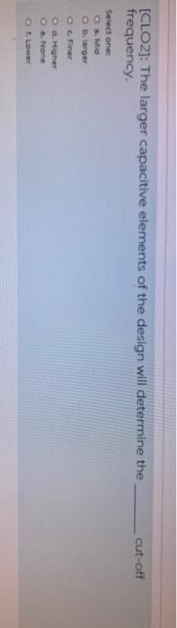 Solved [CLO2]: The larger capacitive elements of the design | Chegg.com