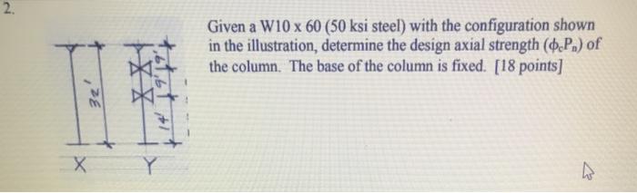 Solved Given a W10x60 (50ksi steel) with the configuration | Chegg.com