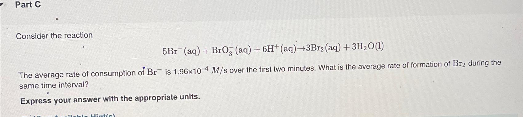 Solved Part CConsider the | Chegg.com