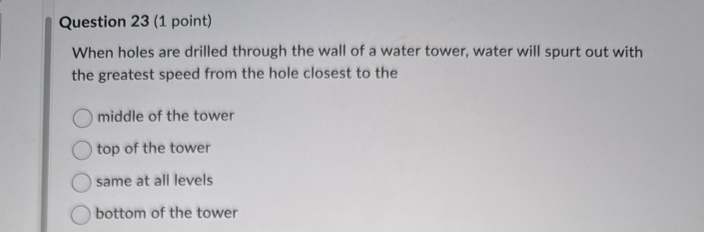 Solved Question 23 (1 ﻿point)When holes are drilled through | Chegg.com