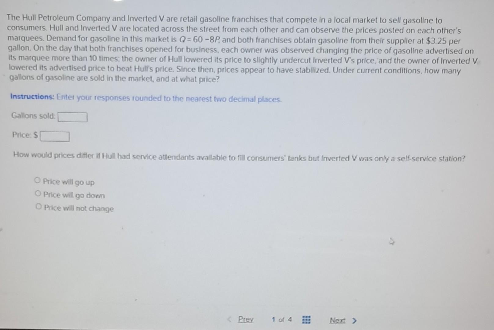 Solved The Hull Petroleum Company and Inverted V are retail | Chegg.com
