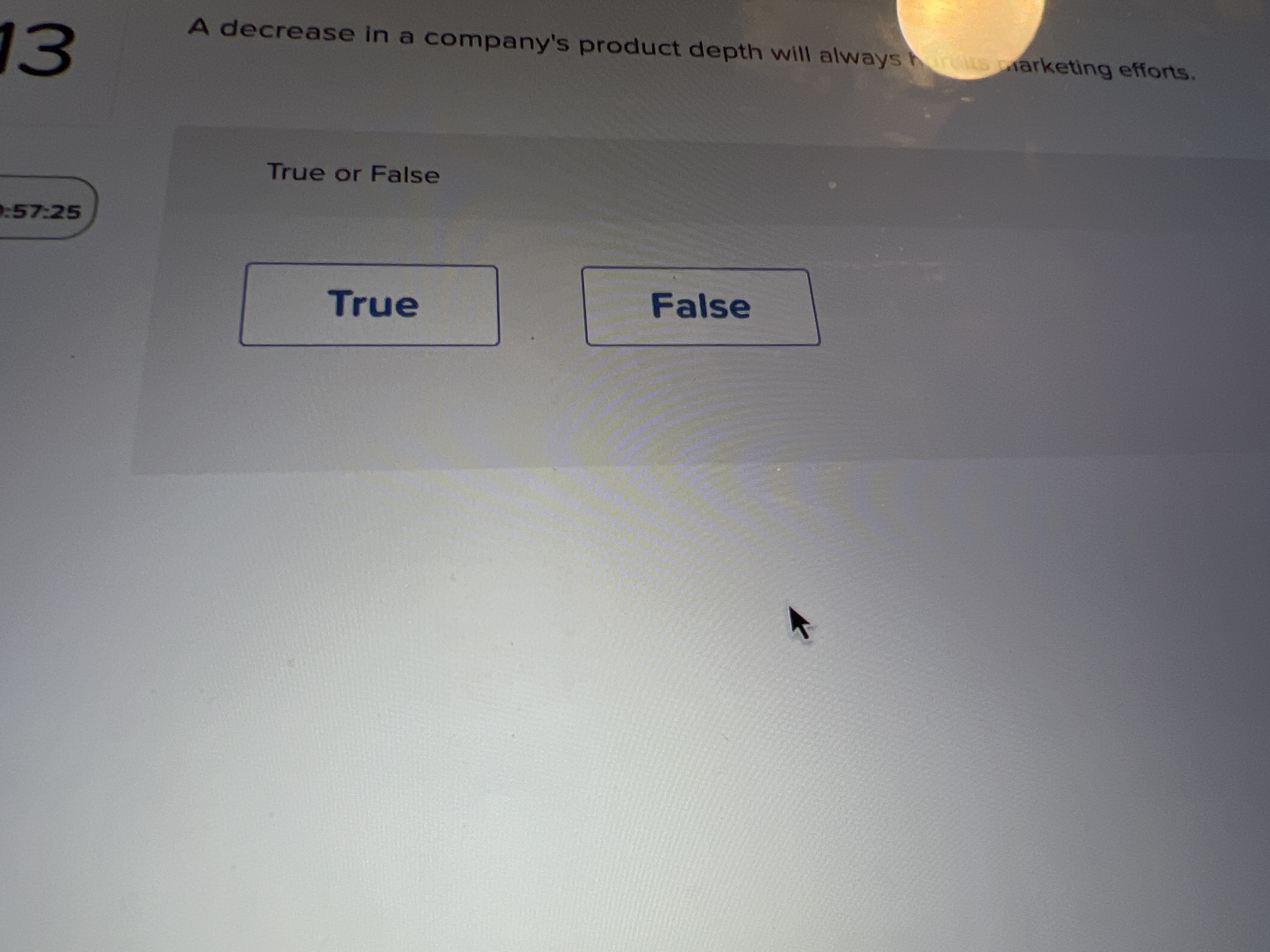 Solved A decrease in a company's product depth will | Chegg.com