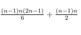 Solved simplify this one step further?(n-1)n(2n-1)6+(n-1)n2 | Chegg.com