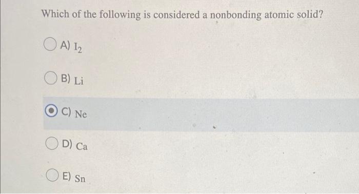 Solved Which of the following is considered a nonbonding | Chegg.com