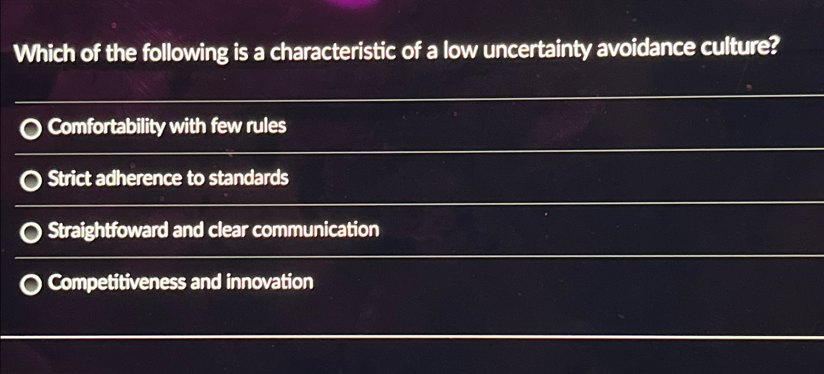 Solved Which of the following is a characteristic of a low | Chegg.com