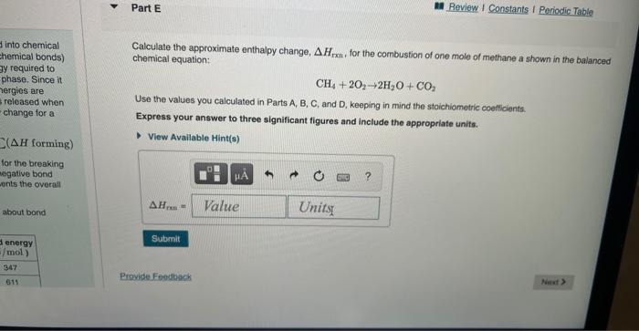 Calculate the approximate enthalpy change, ΔHrxa, for | Chegg.com