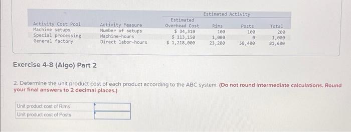 Solved Required information Exercise 4-8 (Algo) Computing | Chegg.com