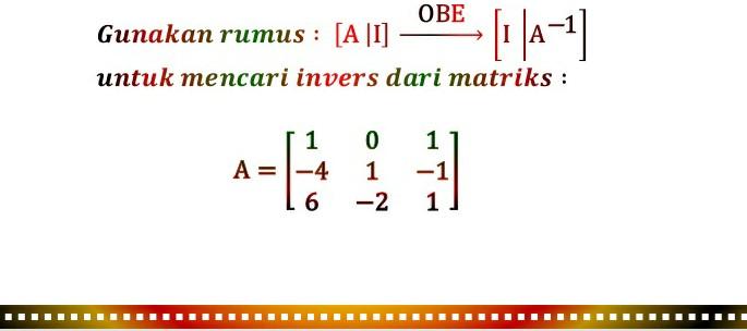 Solved Gunakan rumus: [A |I] [1 |A-¹1] untuk mencari invers | Chegg.com