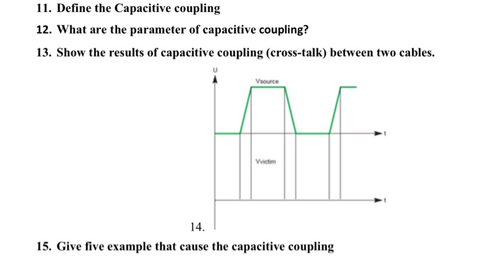 11. Define the Capacitive coupling 12. What are the | Chegg.com