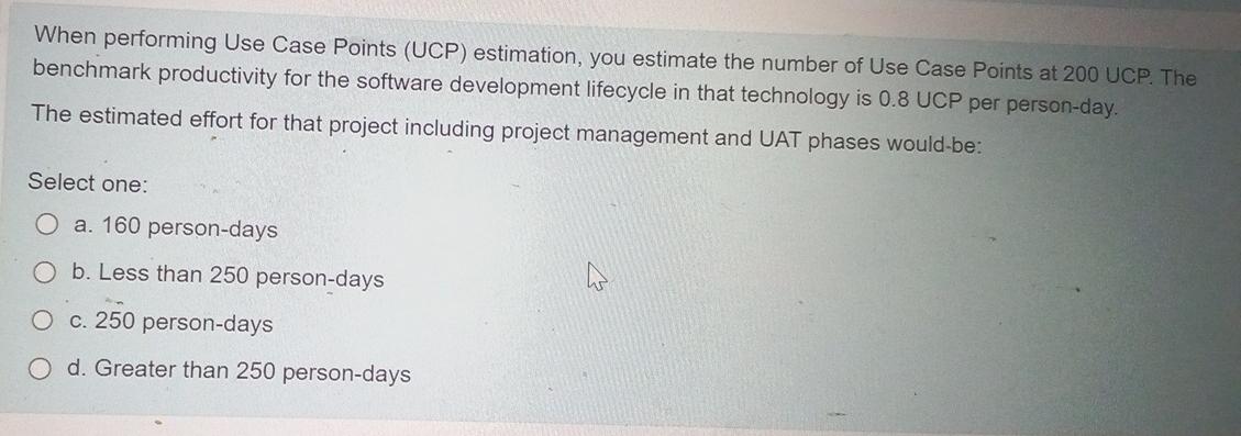 Solved When Performing Use Case Points Ucp ﻿estimation 