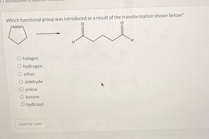 Solved 3.1 Introduction to Which functional group was | Chegg.com