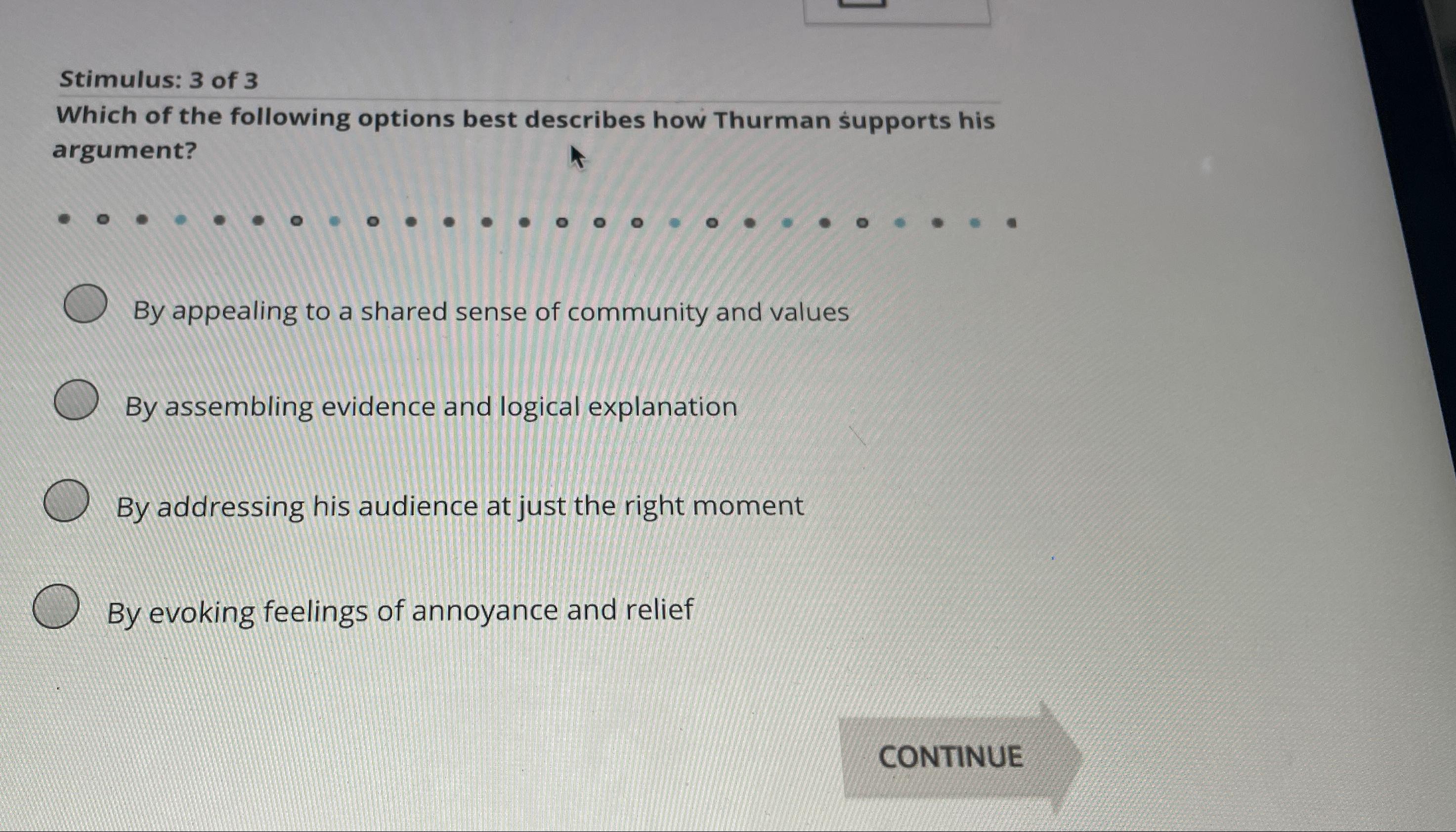 Solved Stimulus: 3 ﻿of 3Which of the following options best | Chegg.com