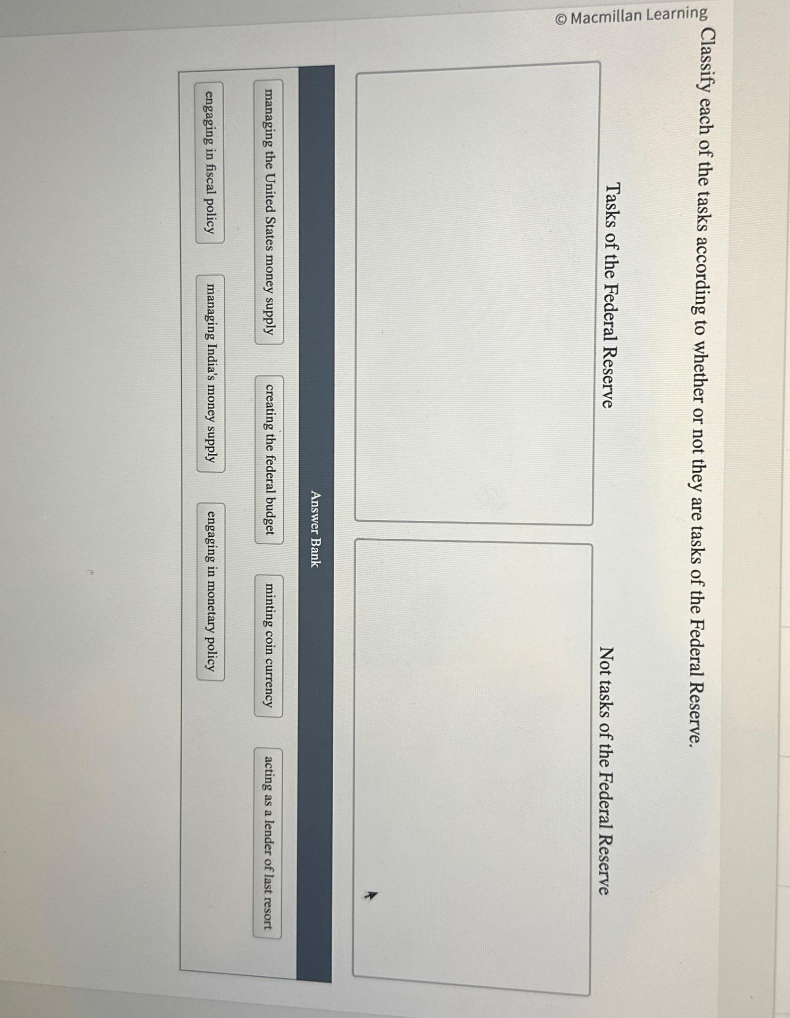 Solved Classify each of the tasks according to whether or | Chegg.com