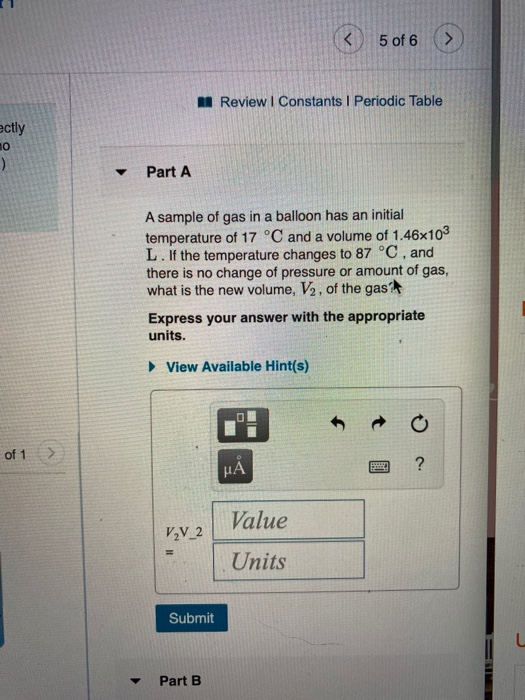 Solved A Review Constants 1 Periodic Table ectly | Chegg.com