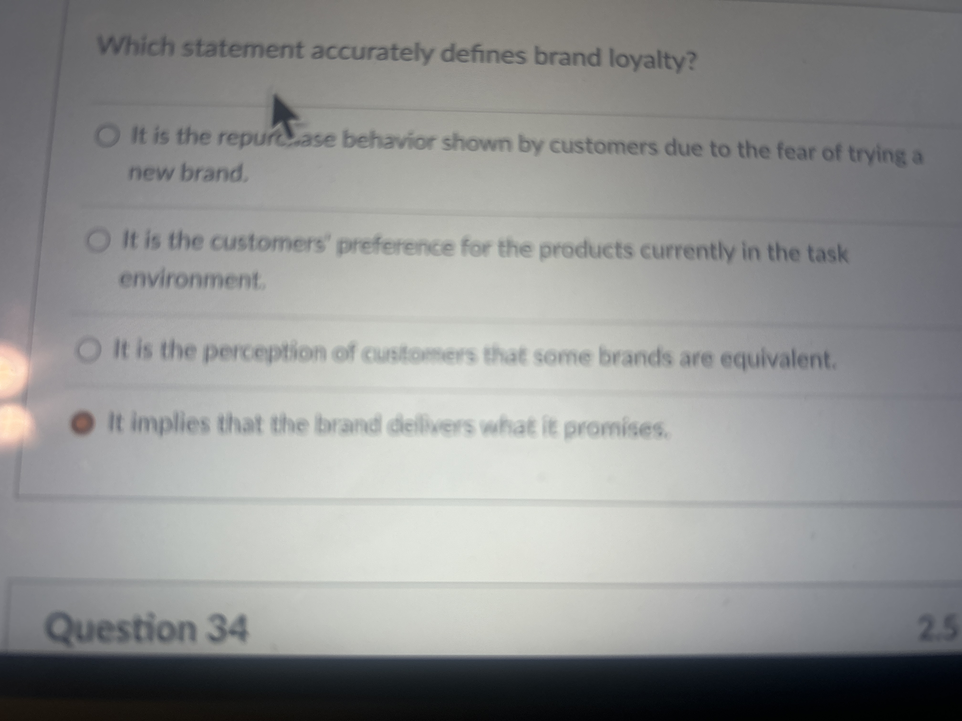 Solved Which statement accurately defines brand loyalty?It | Chegg.com