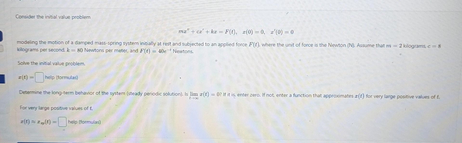 Solved Consider the initial value problem | Chegg.com