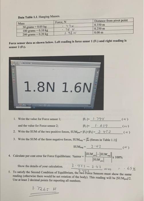 Solved Experiment: Part 1: Torque about a Pivot Point (at | Chegg.com