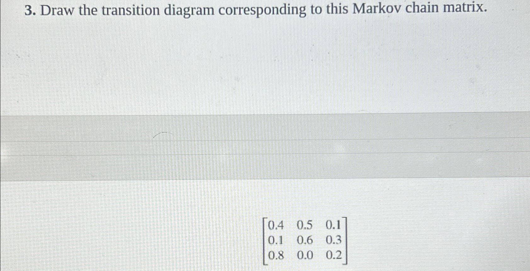 Solved Draw the transition diagram corresponding to this | Chegg.com