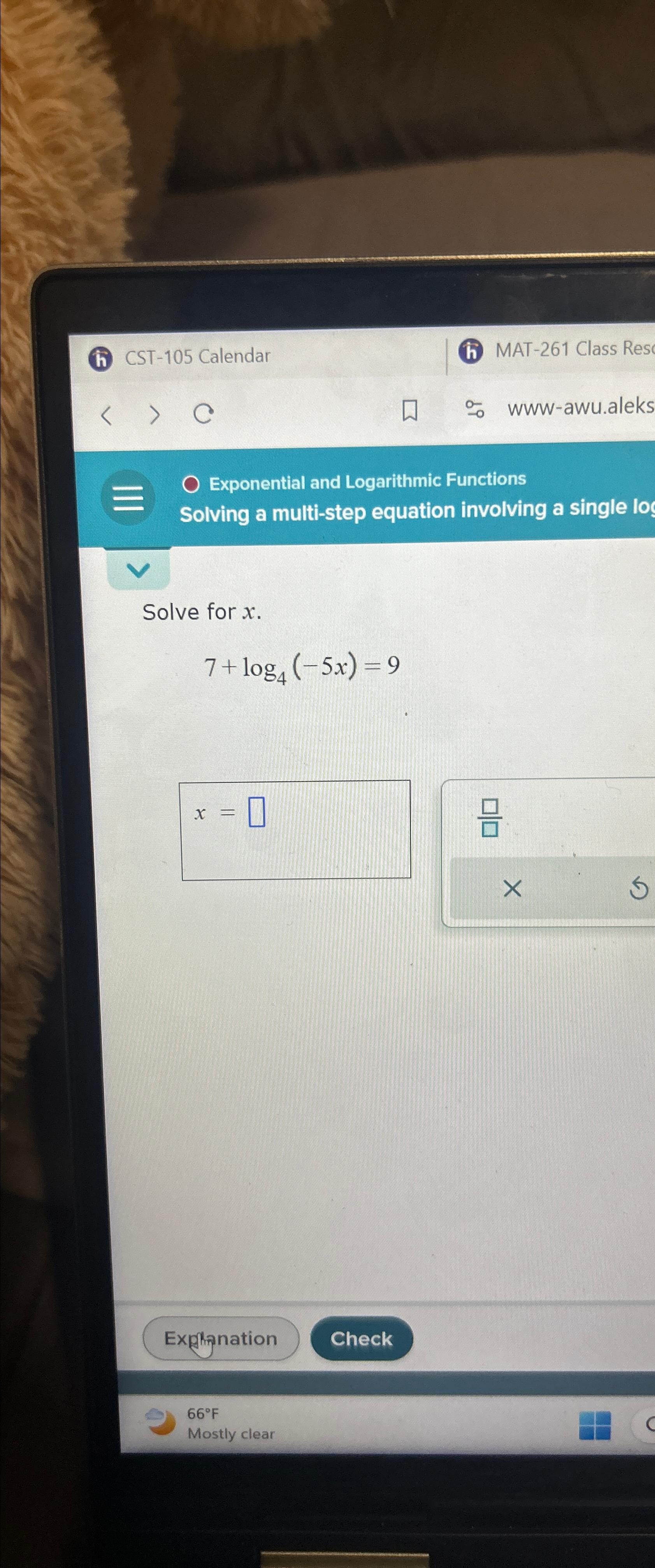 Solved (6) ﻿CST-105 ﻿Calendar(6) ﻿MAT-261 ﻿Class | Chegg.com