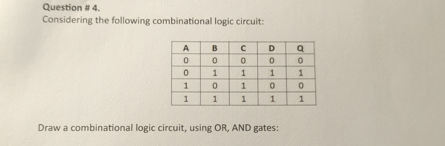 Solved Question # 4.Considering the following combinational | Chegg.com Solved Question # 4.Considering the following combinational | Chegg.com