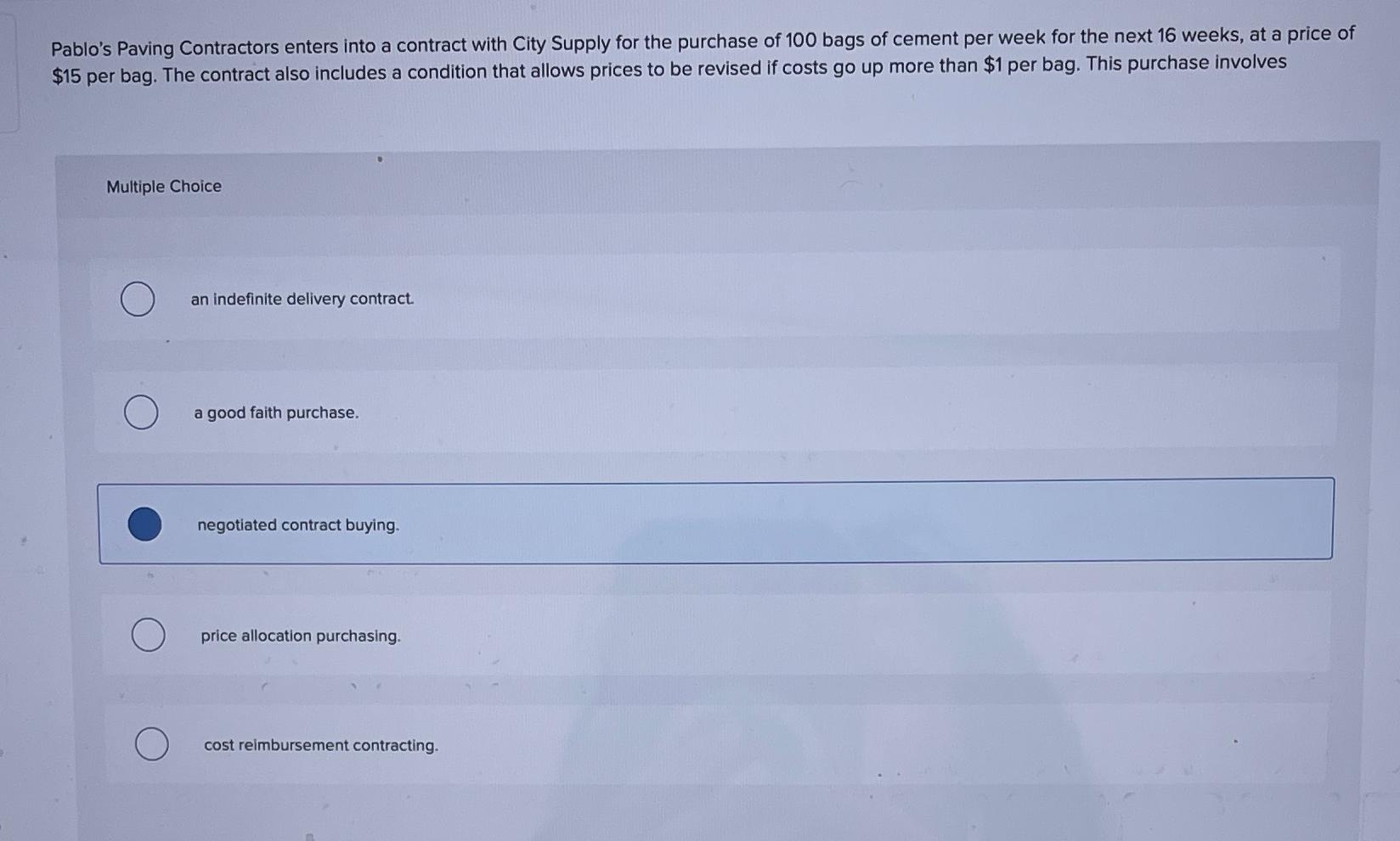 Solved Pablo's Paving Contractors enters into a contract | Chegg.com