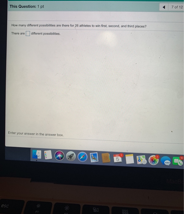 Solved This Question: 1 pt 7 of 12 How many different | Chegg.com