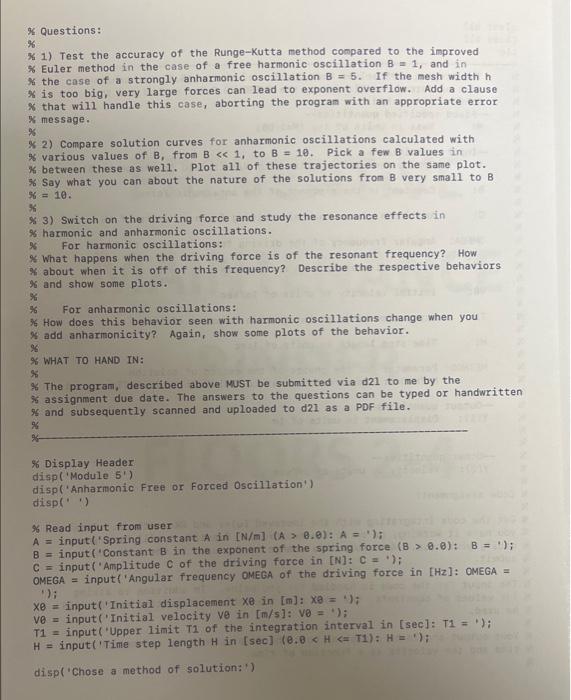 Solved clear all close a11 cle \$ The progran KAP5 solves | Chegg.com