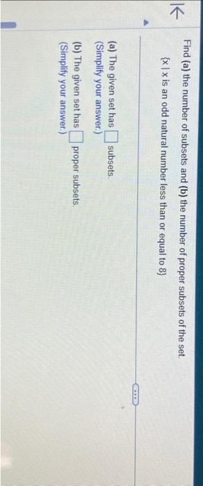 Solved Find (a) the number of subsets and (b) the number of | Chegg.com