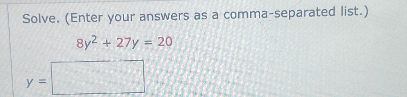 Solve. (Enter your answers as a comma-separated | Chegg.com