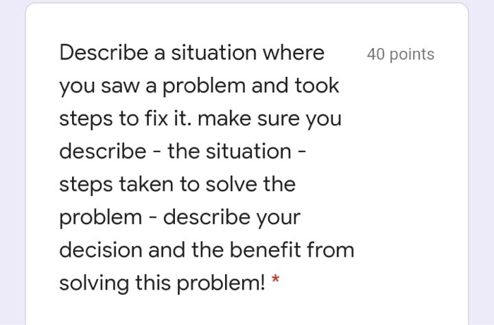 Solved 40 points Describe a situation where you saw a | Chegg.com