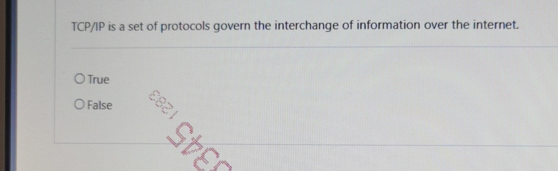 Solved TCP/IP is a set of protocols govern the interchange | Chegg.com