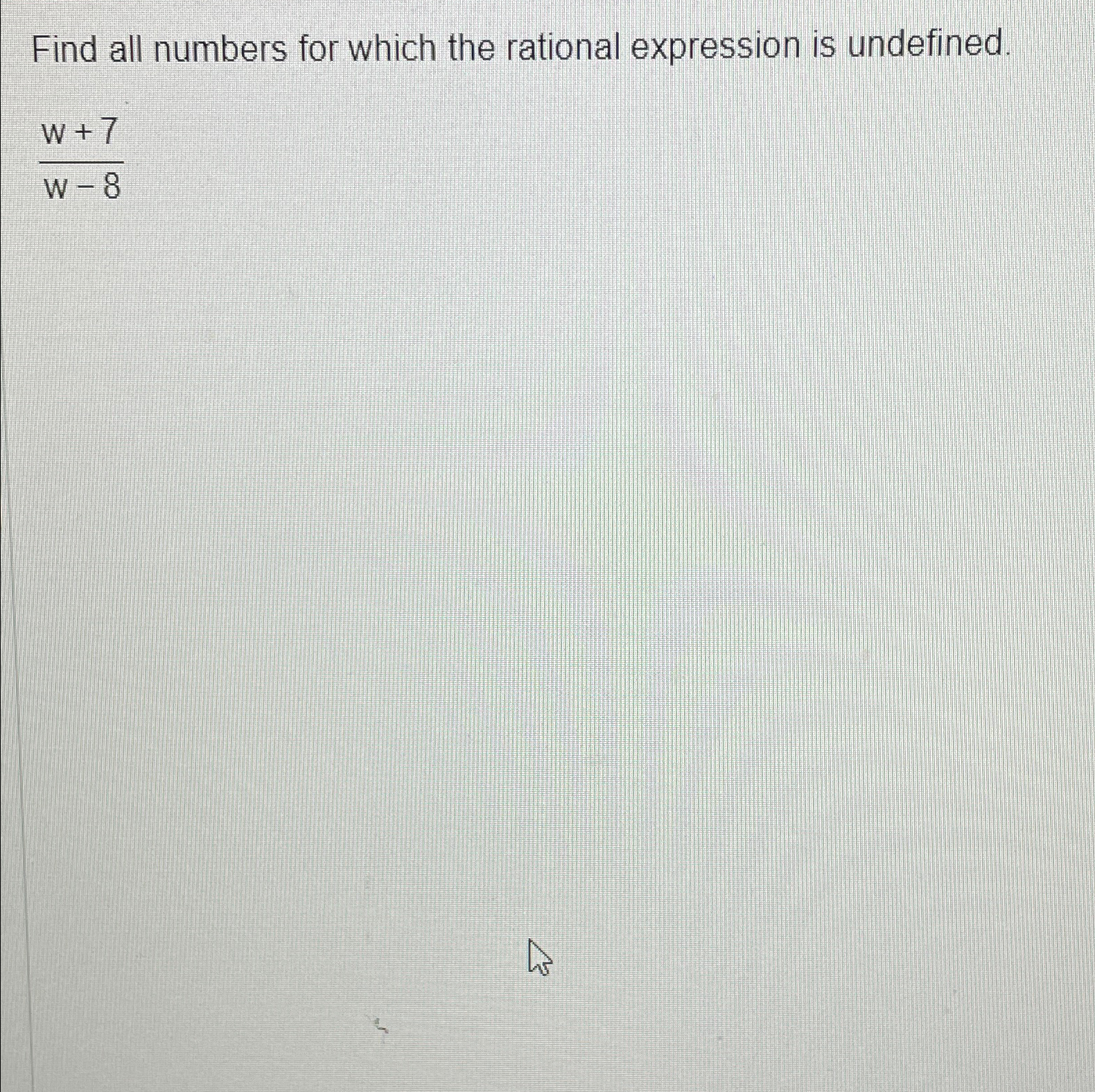Solved Find all numbers for which the rational expression is | Chegg.com