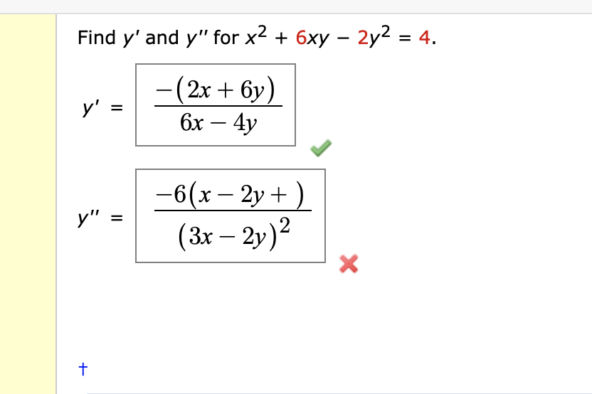Solved Find y' ﻿and y'' ﻿for | Chegg.com
