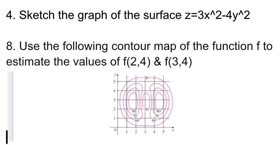 Solved 4. Sketch the graph of the surface z=3x^2-4y^2 8. Use | Chegg.com