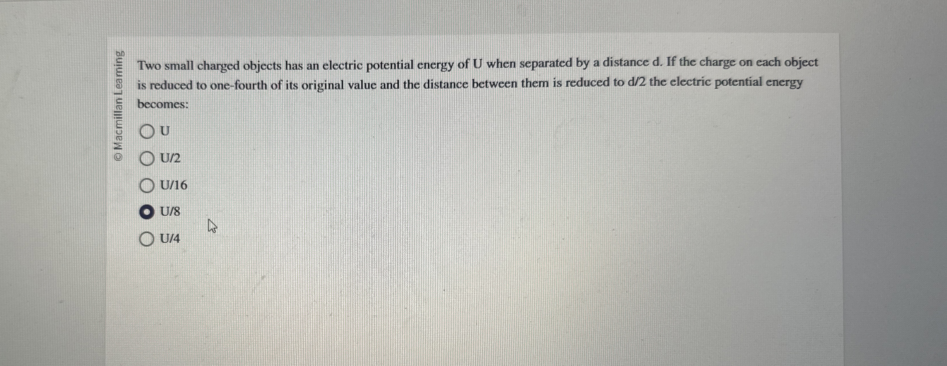 Solved Two small charged objects has an electric potential | Chegg.com