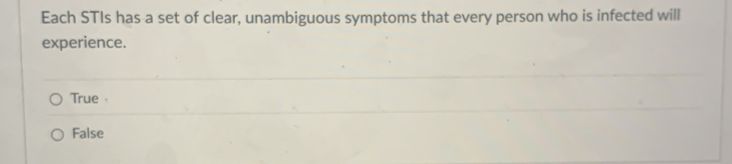 High Quality SOLUTION Each STIs has a set of clear, unambiguous ...