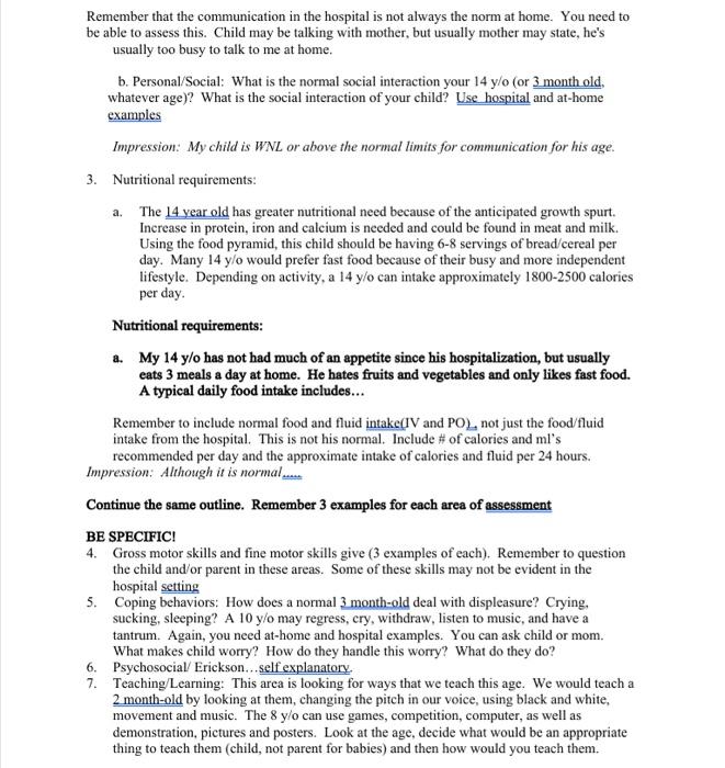 Solved Brief Summary of Child. Admission/hospital | Chegg.com