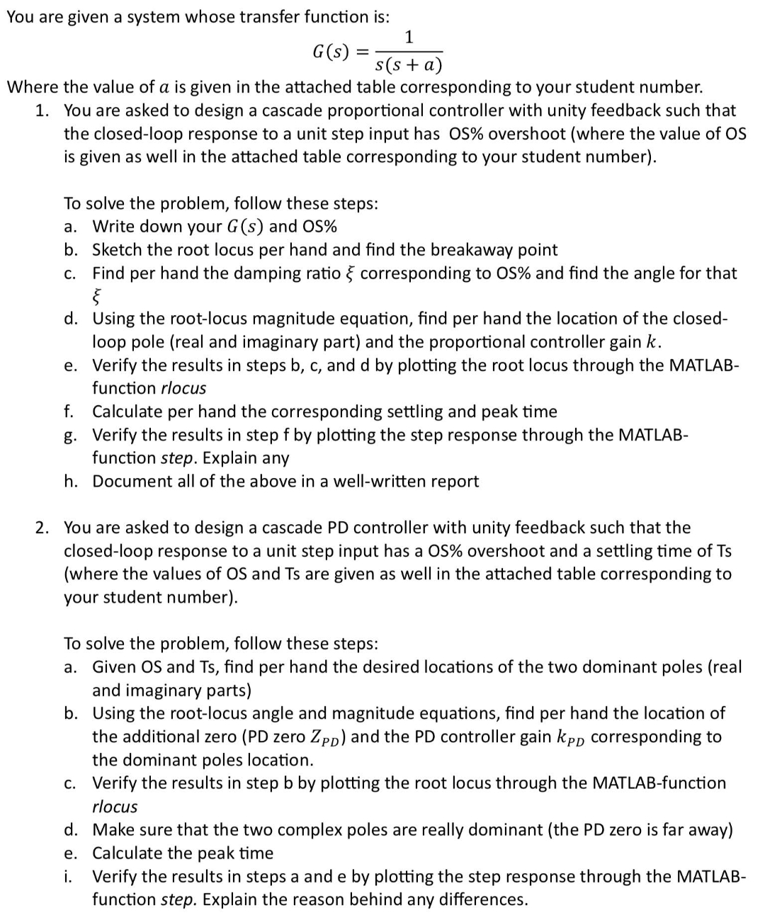 You are given a system whose transfer function | Chegg.com