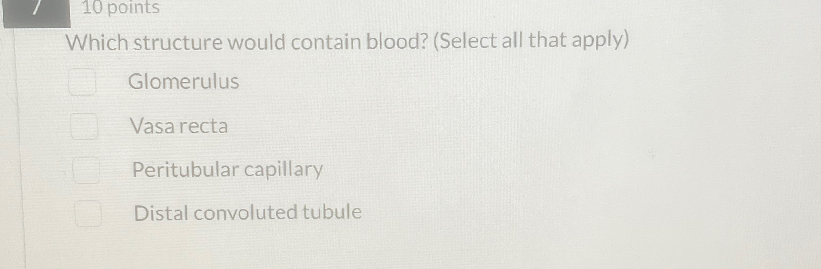 Solved 10 pointsWhich structure would contain blood? | Chegg.com Solved 10 pointsWhich structure would contain blood? | Chegg.com