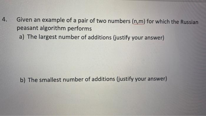 Solved Given an example of a pair of two numbers (n,m) for | Chegg.com Solved Given an example of a pair of two numbers (n,m) for | Chegg.com